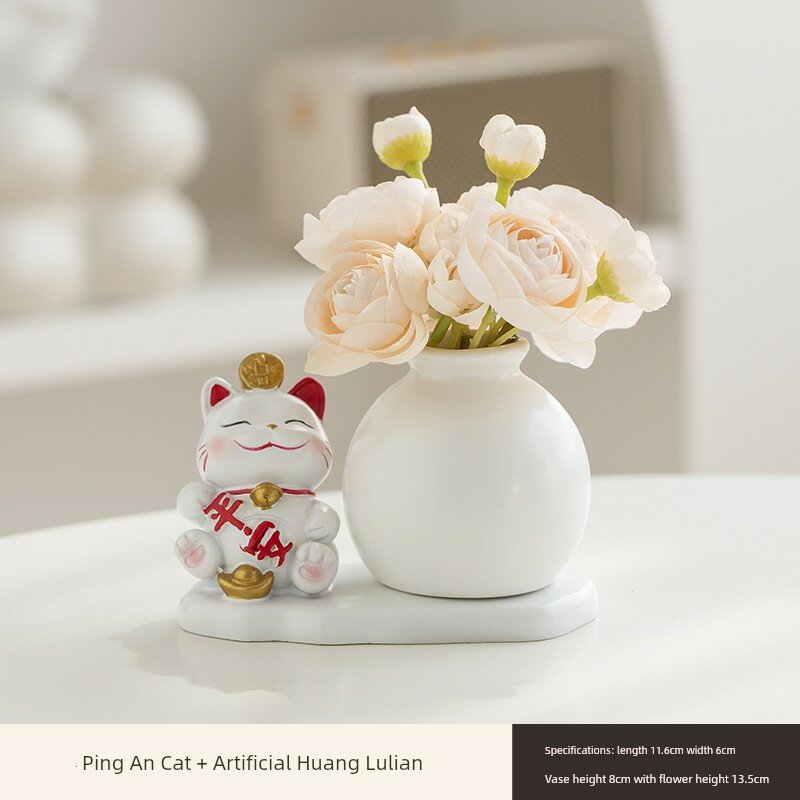 Элитный набор искусственных цветов в маленьких вазах для декора дома, офиса, прихожей, спальни, гостиной,