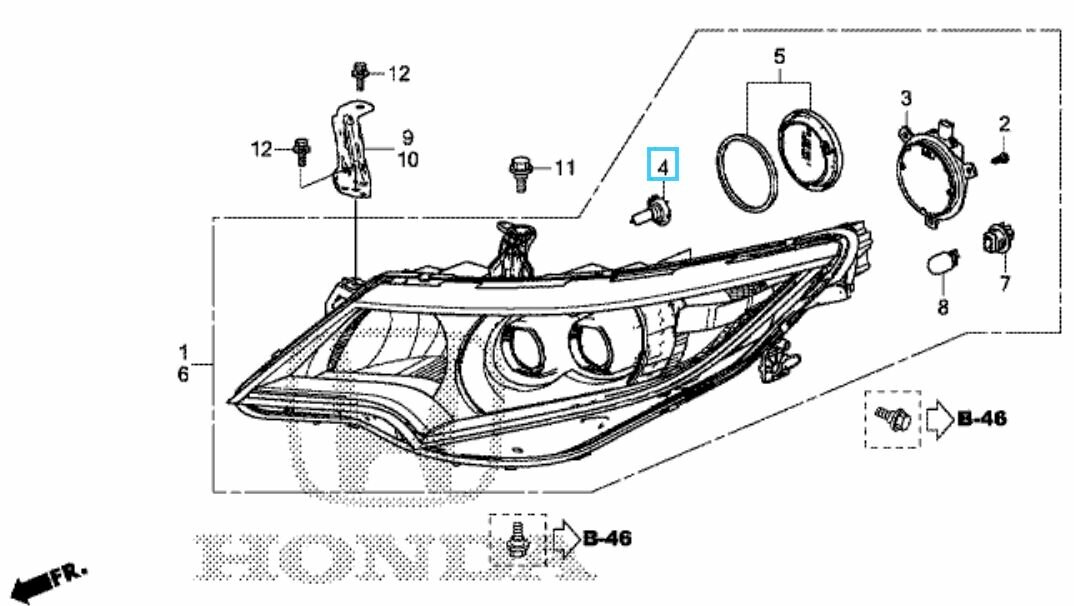 Лампа H7; Артикул Honda: 33110SMGE01HE (Оригинал)