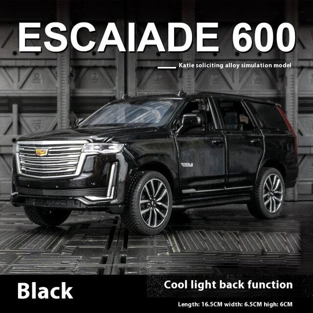 Модель внедорожника Cadillac Escalade в масштабе 1:32, изготовленная из литого металла, со звуком и светом, инерционная игрушка, подарок на день рождения для ребенка.