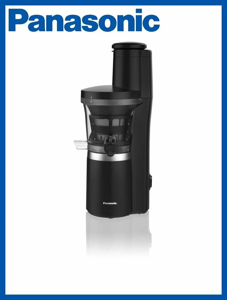 Panasonic Соковыжималка электрическая шнековая MJ-L700KXE, черный