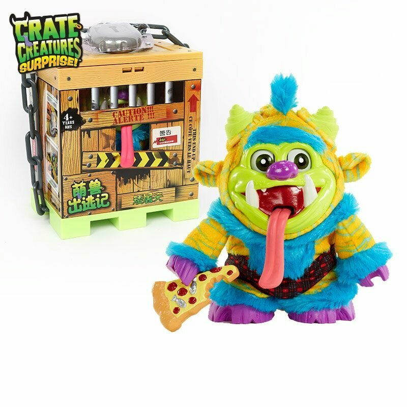 Crate Creatures Интерактивная игрушка Монстрик "мясник", записывает и воспроизводит фразы, свет, звук -kpa