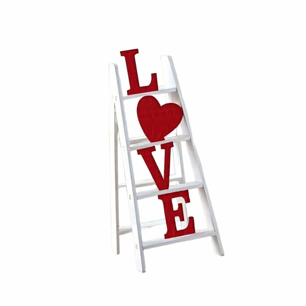 День Святого Валентина Любовь Лестница настольная украшение деревянное знак для романтики домашние свадебные вечеринки столовые центральные декоры