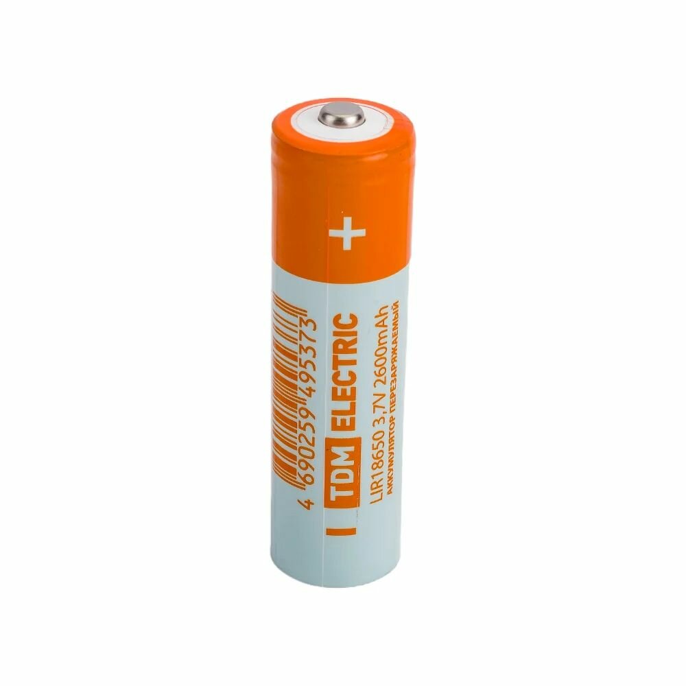Аккумулятор TDM ELECTRIC LIR18650 3,7 В 2600 мА*ч Li-Ion, термоусад, SQ1702-0087