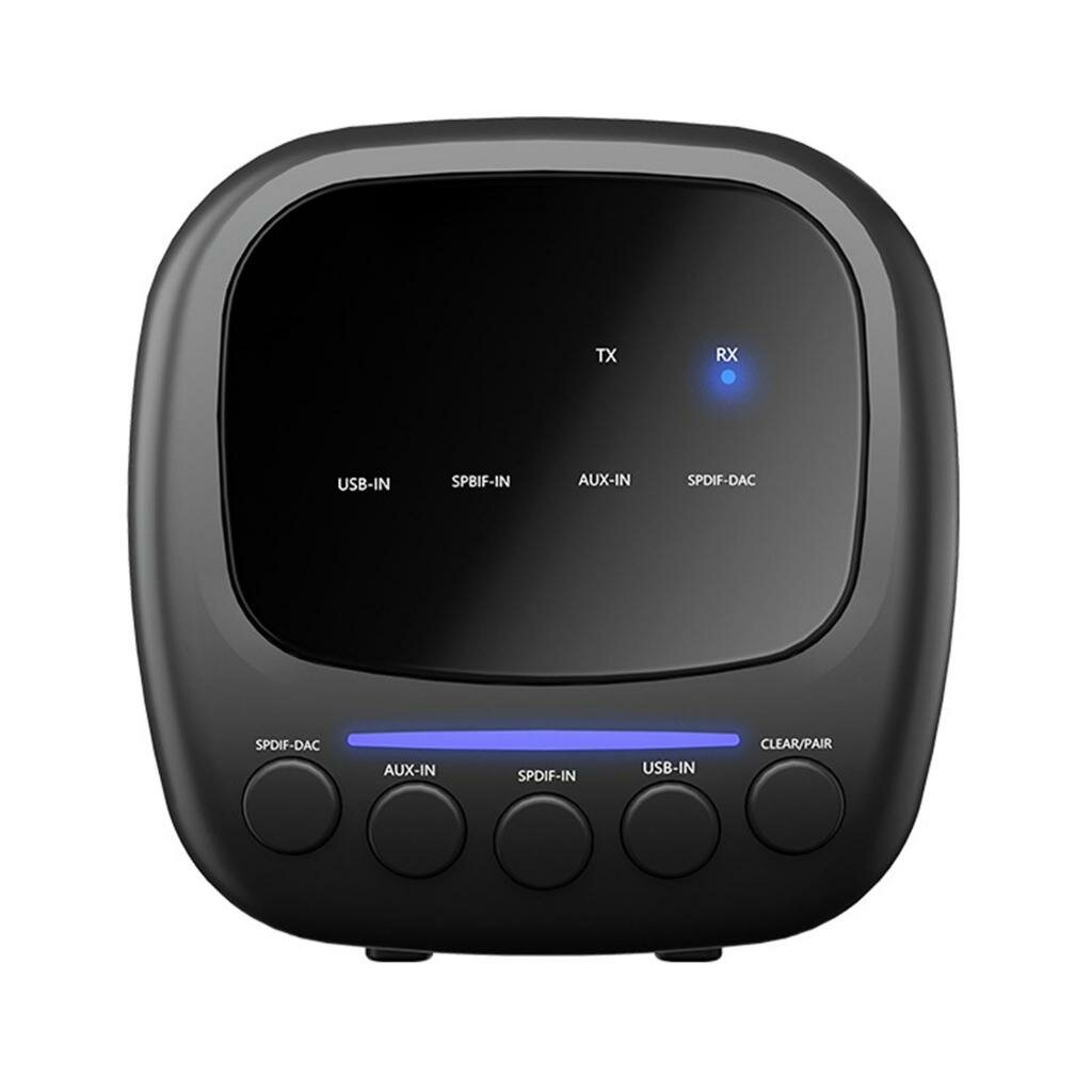 Беспроводной Bluetooth-адаптер 5.1 с поддержкой TF/U-диска, Черный