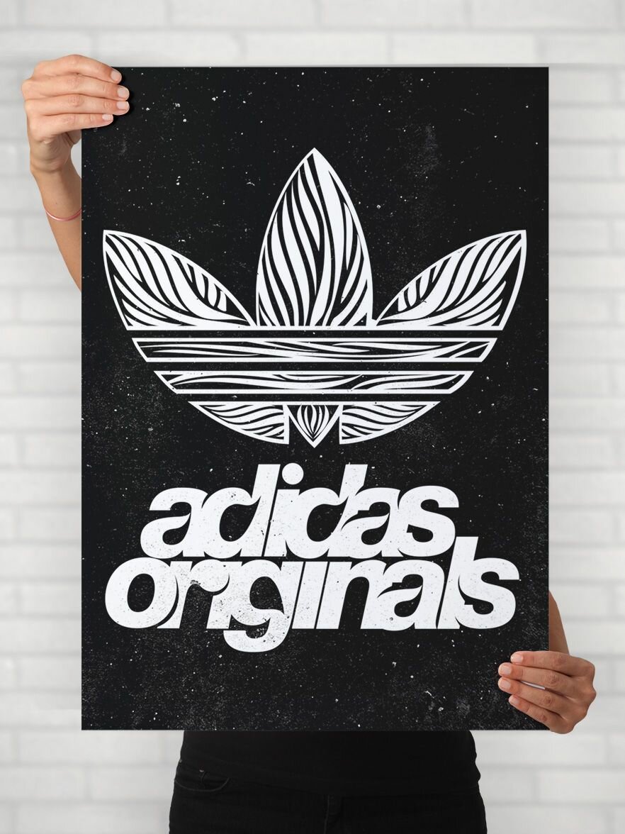 Плакат на стену для интерьера Бренды (Адидас - Adidas 6) - Постер по моде и одежде формата A1 (61x84 см)