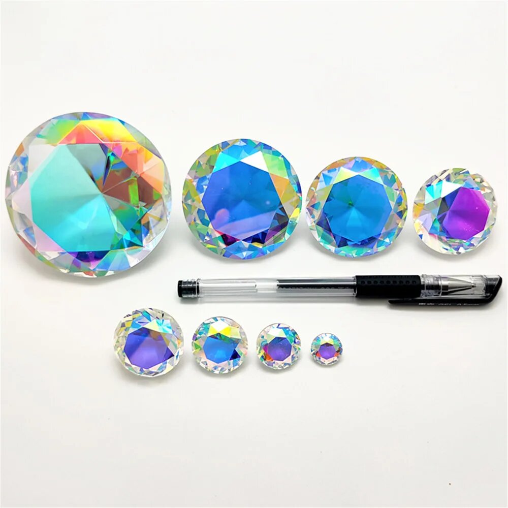 Хрустальная призма K9 80mm, 1Pc AB Colorful