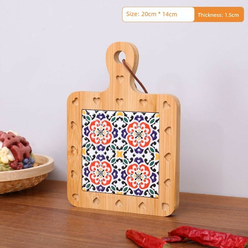 Термоизоляционный коврик для обеденного стола из бамбука, деревянный коврик для стола, коврик из цельного бамбука для