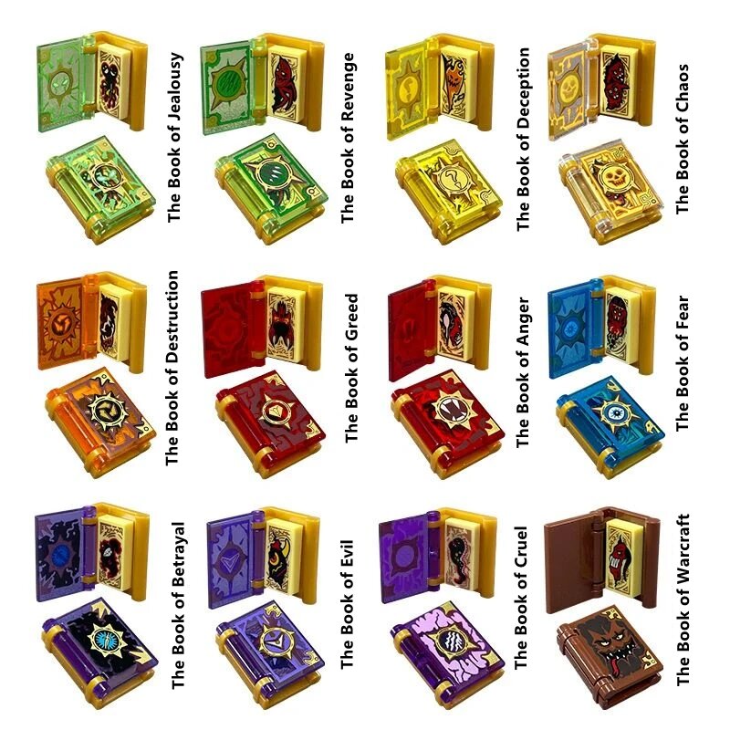 Конструктор миниатюрный книжный стеллаж "Магия Гарри Поттера" MOC 12 Books