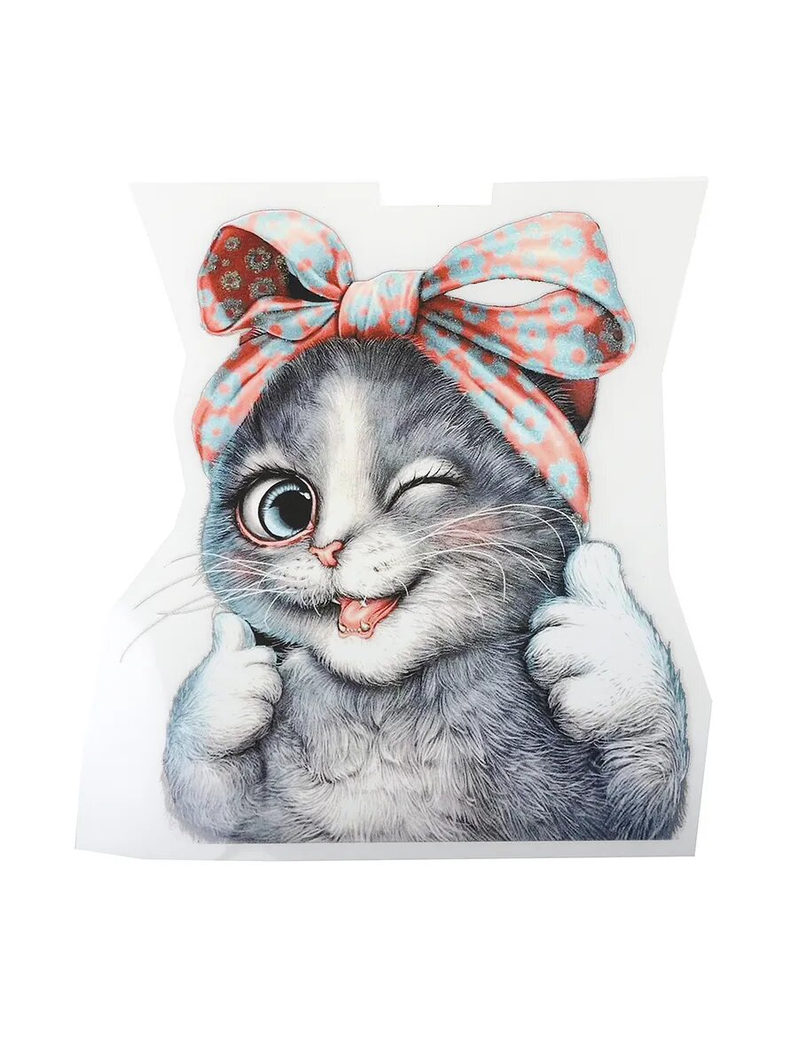 Термотрансфер Котик 12,7х15см, уп.10шт