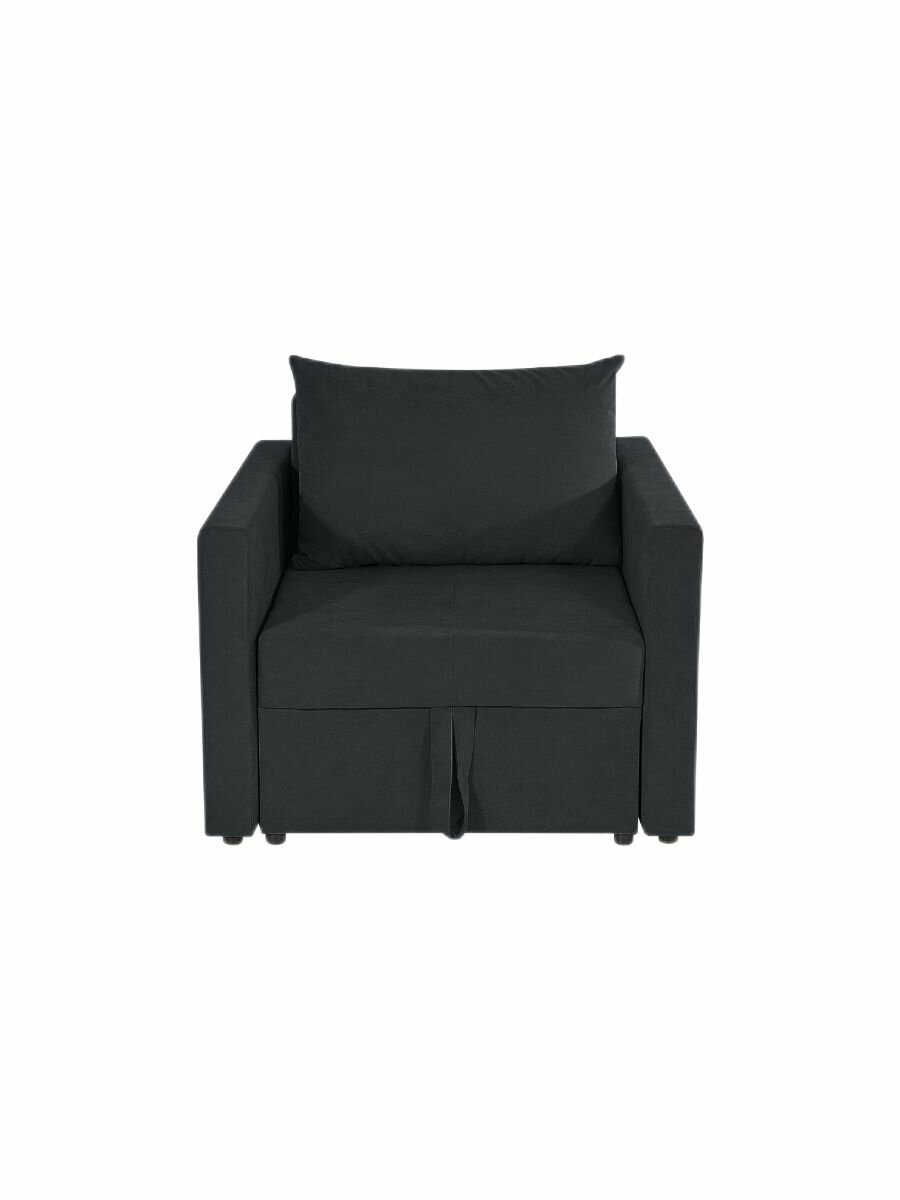 Кресло-кровать Сити с подлокотниками 900 (спальное место 700*1900), велюр цвет графит