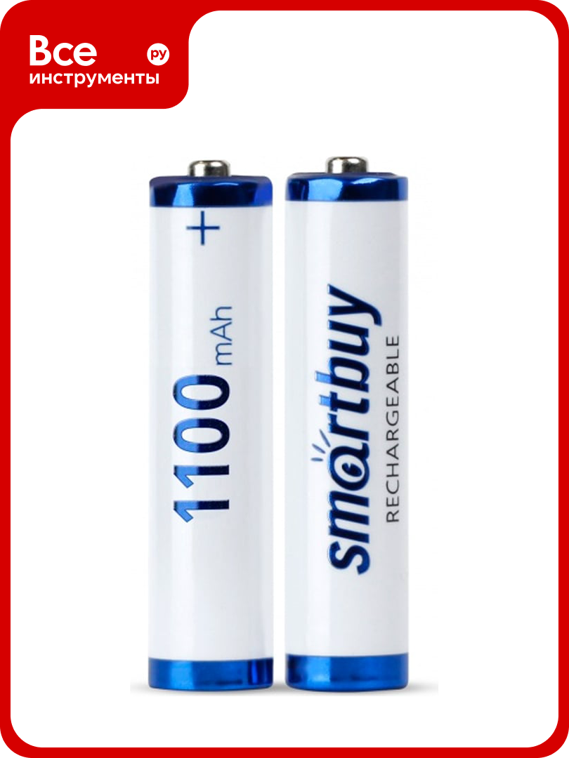 Аккумулятор Smartbuy nimh aaa/2bl 1100 mah (24/240) упаковка 2 шт. SBBR-3A02BL1100