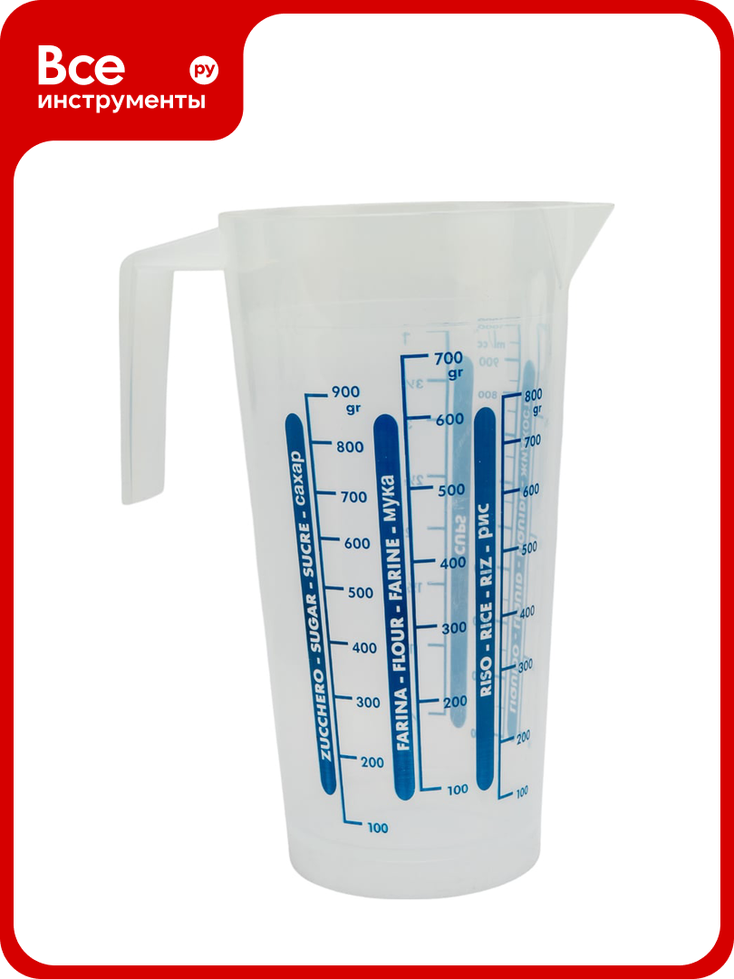 Кувшин мерный, 1 л, пластик Cosmoplast 2125