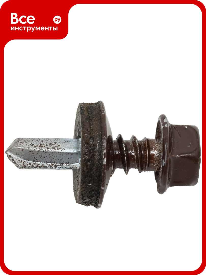 Кровельный саморез из оцинкованной стали с внешним шестигранным шлицем, шестигранной головкой, покрытый