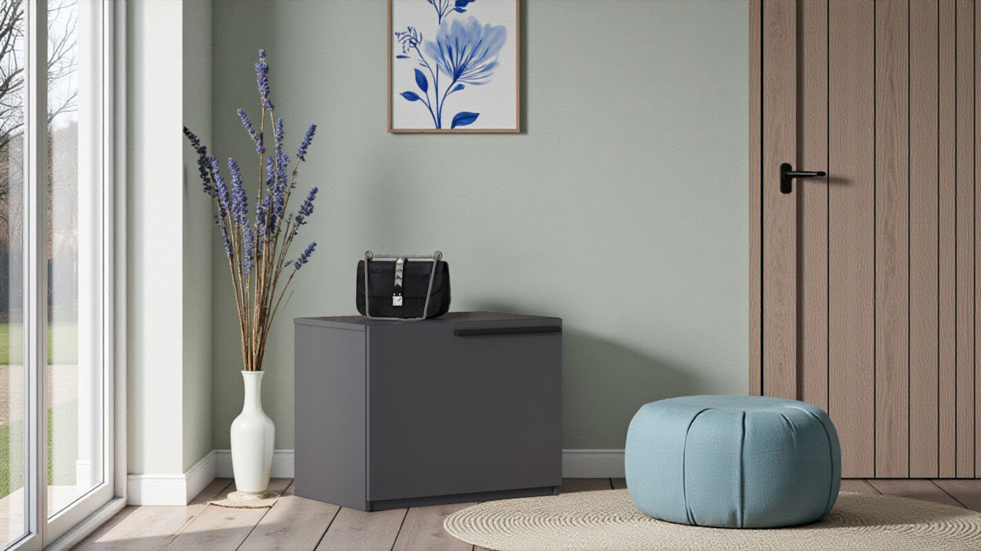 Обувница Лорена Пакс-1 Серый Графит 162 PE NEW 59x43x48 см, GOODFORM