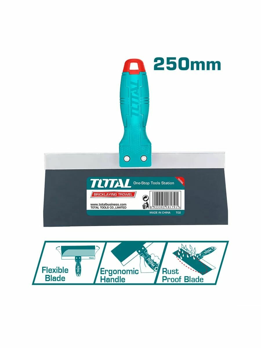 Шпатель фасадный 10"/250 мм TOTAL THPUT25011