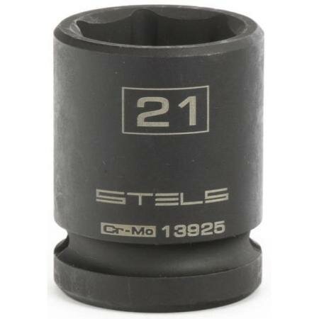 Головка ударная шестигранная, 21 мм, 1/2", CrMo // Stels