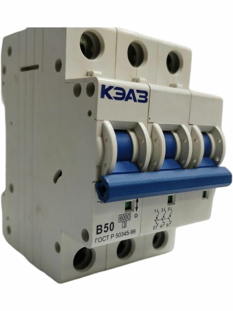 Выключатель автоматический трехполюсный BM-63-3X50 КЭАЗ