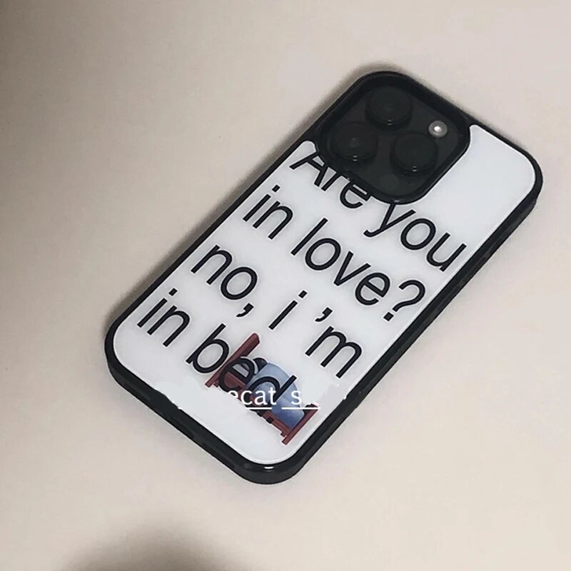 Чехол для iPhone 16 "Are you in love? No, I'm in bed"