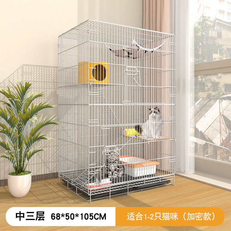 Клетка для кошек, домашняя вилла для кошек с туалетом, внутренняя, очень большая, складная кошачья домик, маленькая клетка для кошек, кошачье гнездо