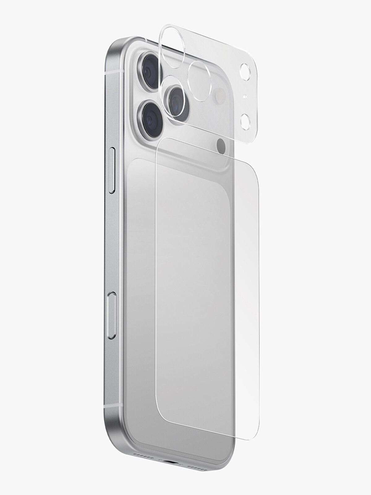 Защитная панель Uniq для камеры и корпуса iPhone 17 Pro, Optix Aeroshield+ с защитой всего модуля и задней панели