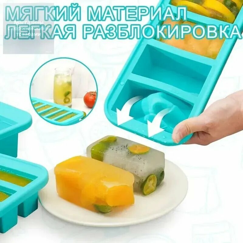 Форма для льда, 1 шт, аксессуар черного цвета для дома и повседневного использования, практичное дополнение для хранения — фото 1