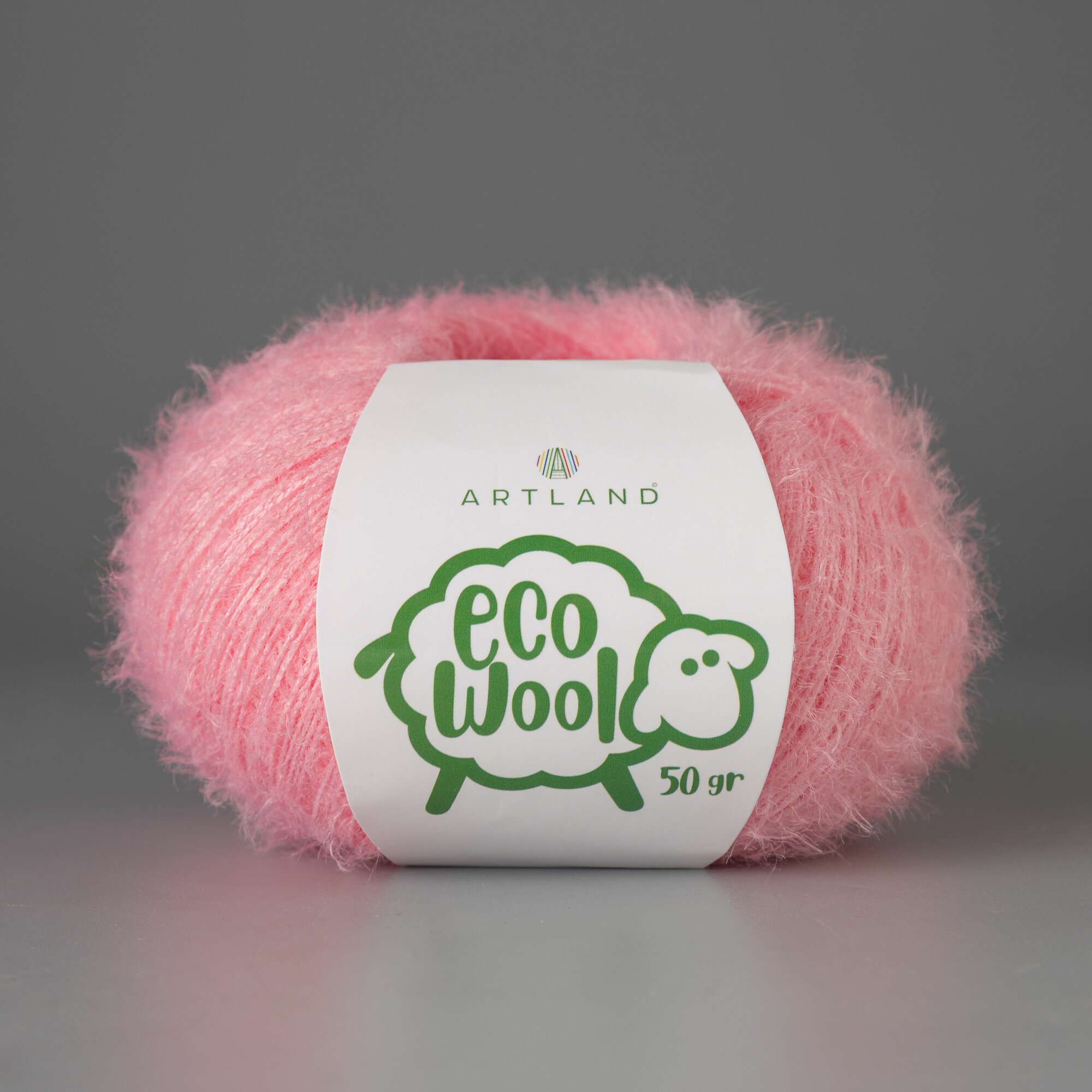 Пряжа для вязания Eco Wool Artland 2 мотка (380 м, 50 гр), цвет 11 розовый
