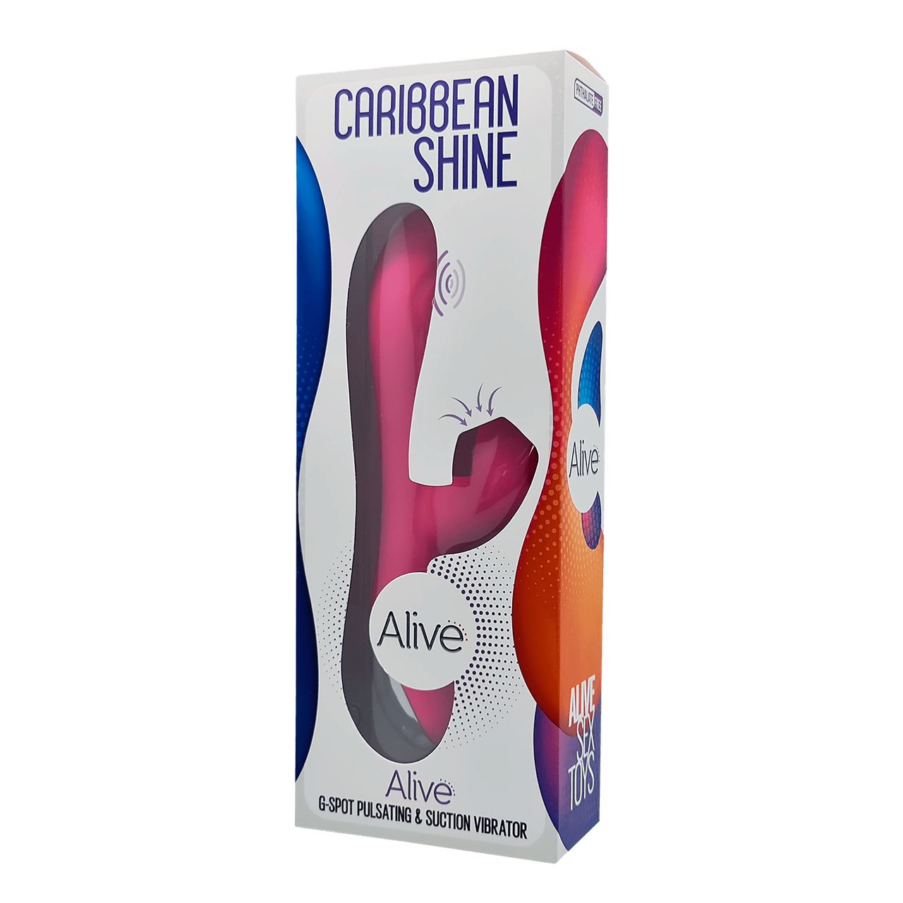 Вибратор "Caribbean Shine" для двусторонней стимуляции, силикон, коралловый