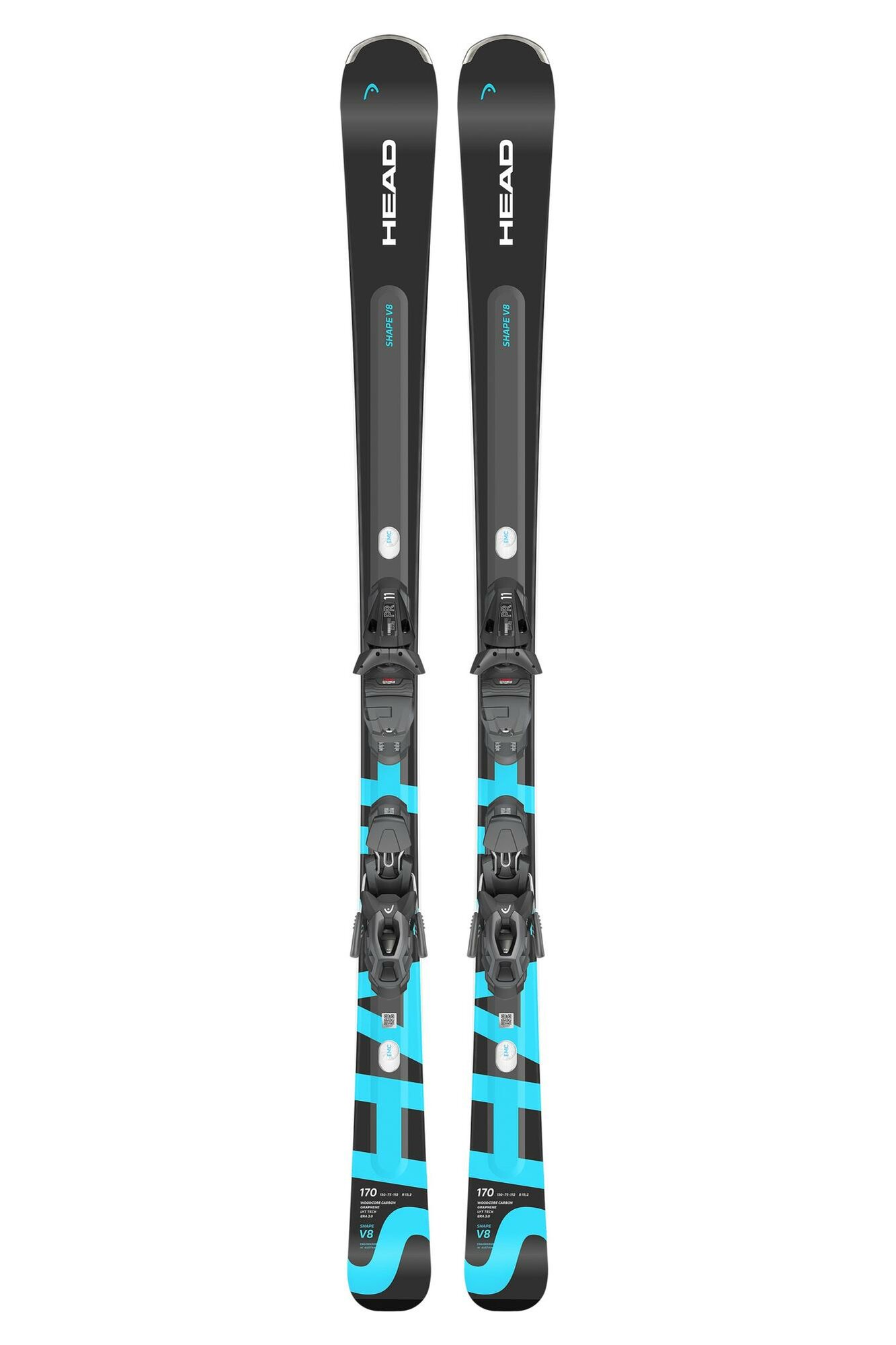 Горные лыжи с креплениями HEAD Shape e-V8 SW AMT-PR+PR 11 GW BRAKE 85 [G] Anthracite/Speed Blue (см:163)