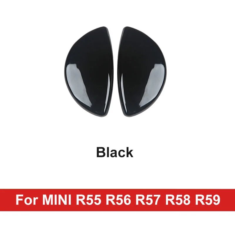 Наклейки на переднюю фару, 2 шт, для Mini Cooper S One Clubman R55 R56 R57 R58 R59 Black (R55-R59 )