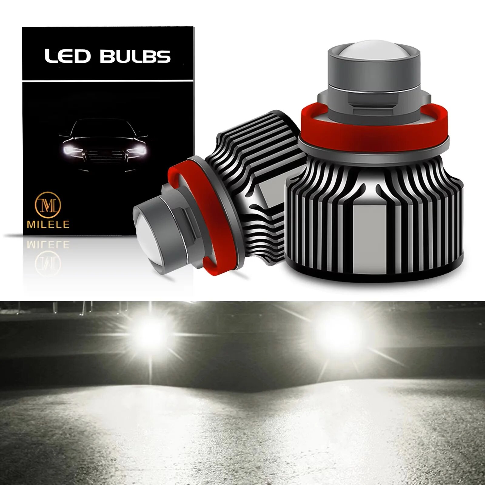LED H11 Лампы для фар 6000K Cold White