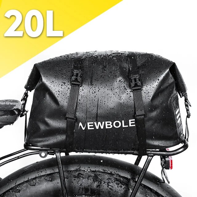 Велосумка NEWBOLER 20 Л, Большая Вместимость, Водонепроницаемая, Из ПВХ, Для Горных И Электровелосипедов, На Заднее Сиденье