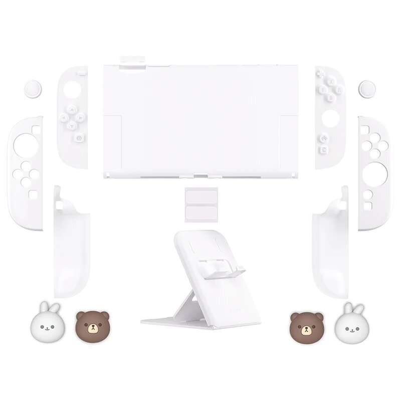 PlayVital силиконовый чехол для Nintendo Switch 2 розовый Белый, White-Bear