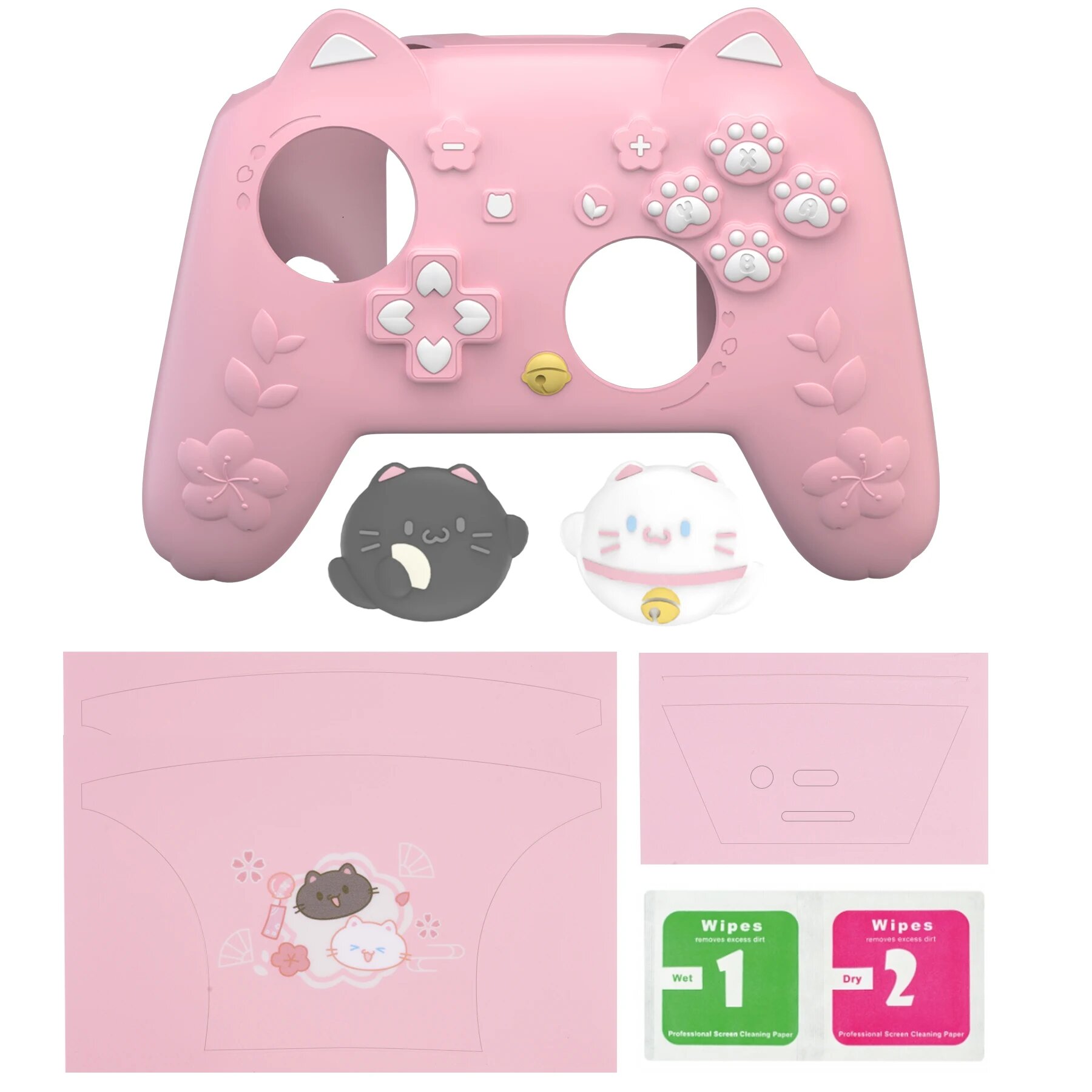 Силиконовый чехол PlayVital для контроллера Nintendo Switch 2 Pro, Pink