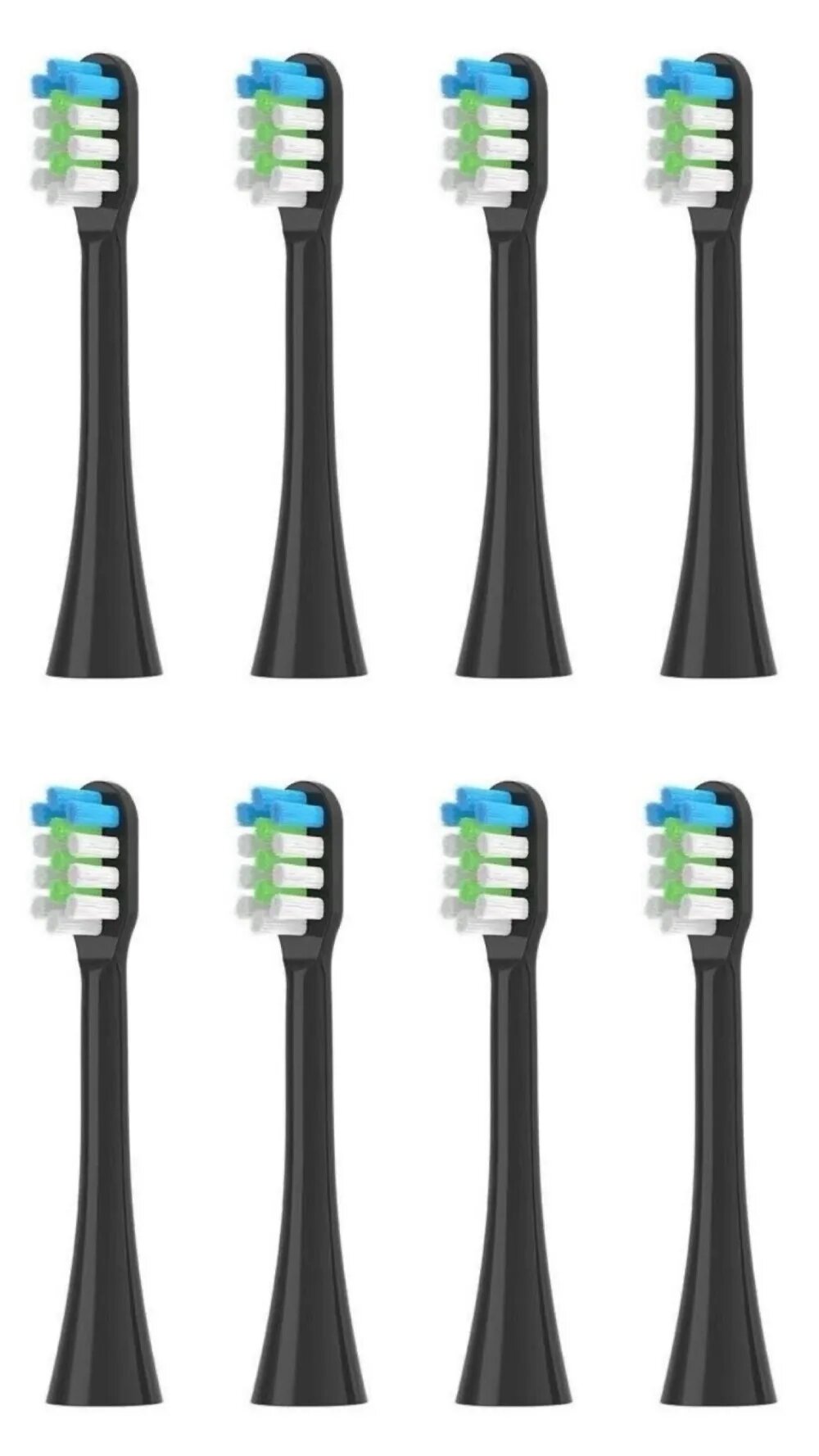 Сменные насадки для электрических зубных щеток Infly T03s/InFly PT02/Infly T03B, 8 шт. 8pcs black