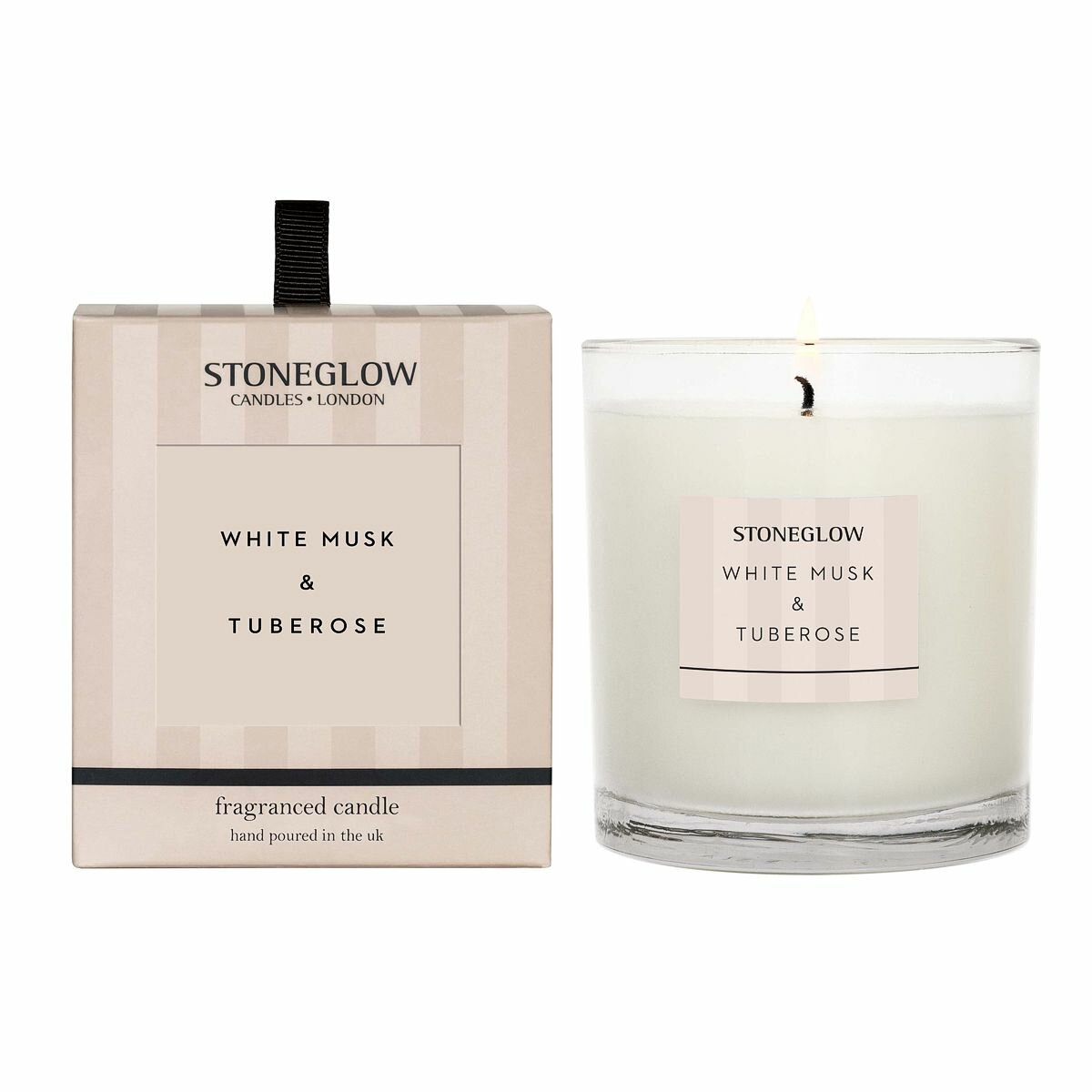 Белый мускус И тубероза - WHIT MUSK & TUBEROSE - Ароматическая свеча в стакане от STONEGLOW