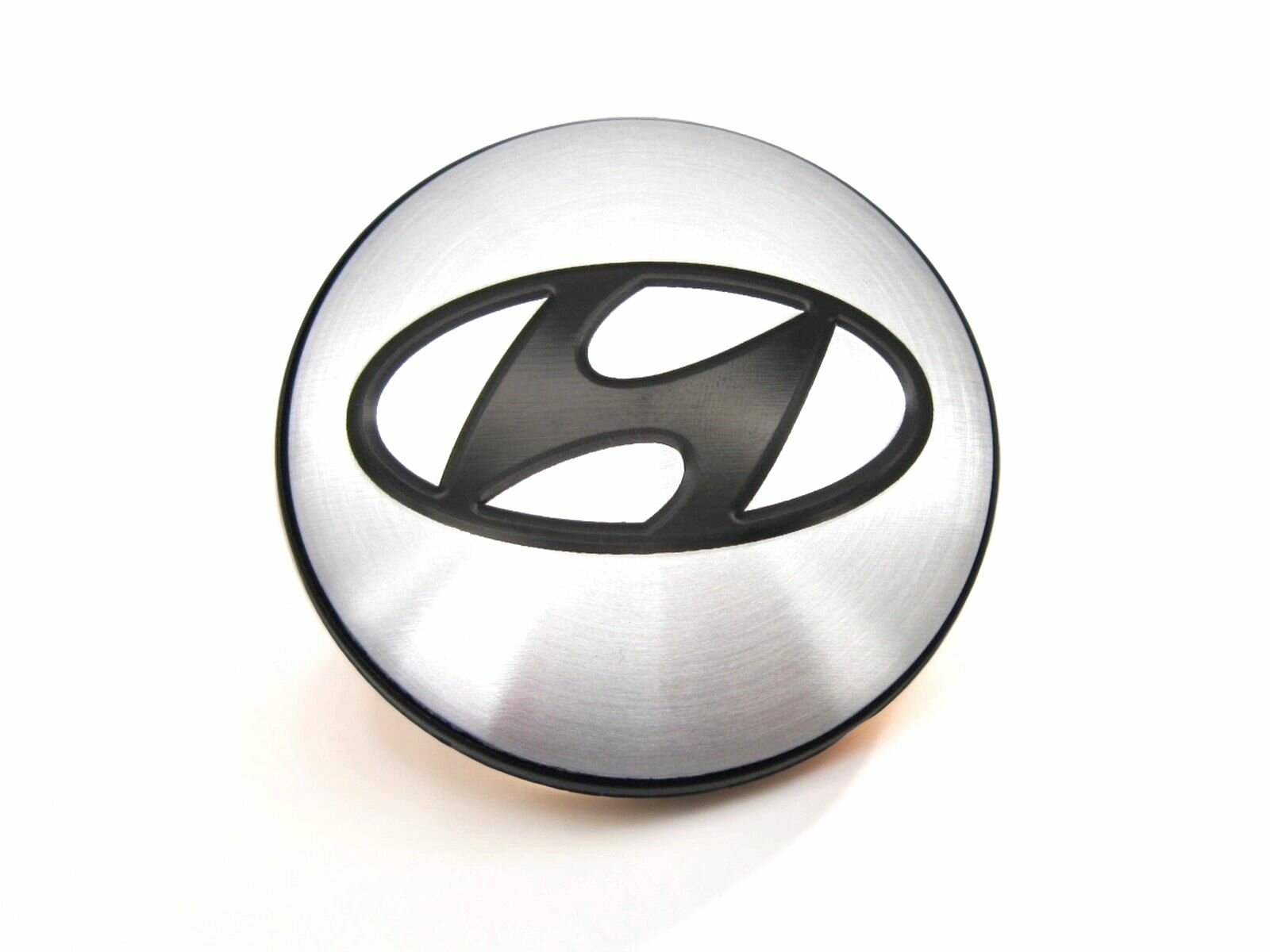 Колпачок заглушка на литой диск КиК Hyundai silver/black logo 62/55/10, 1шт.