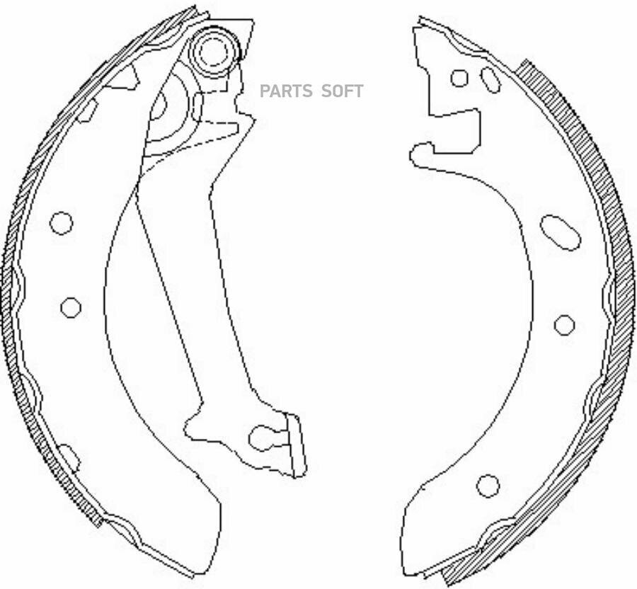 Колодки тормозные REMSA 451200, барабанные, задние, для Ford Mondeo