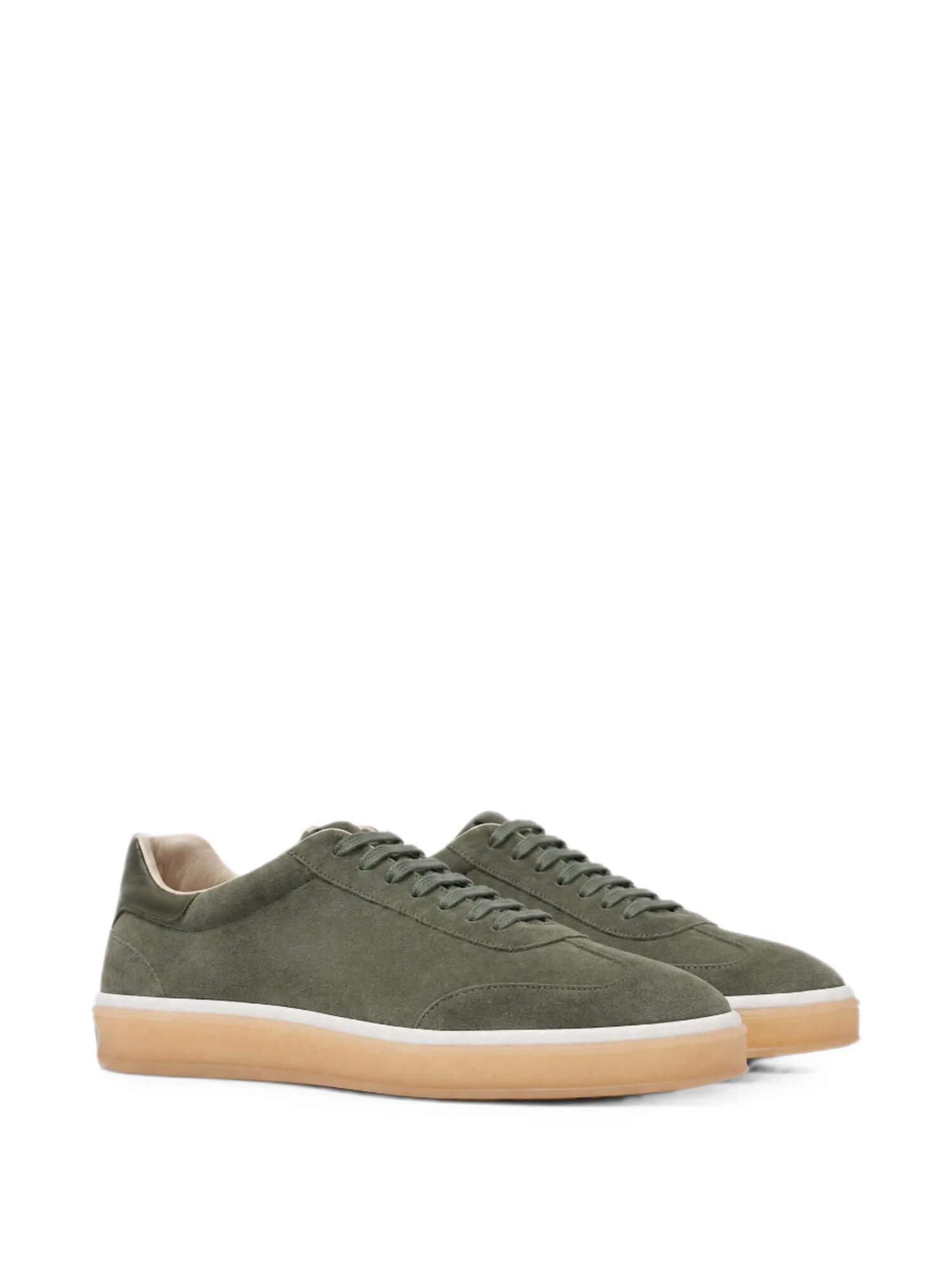 Кроссовки Scarosso Mattia suede sneakers, размер 46, green — фото 1