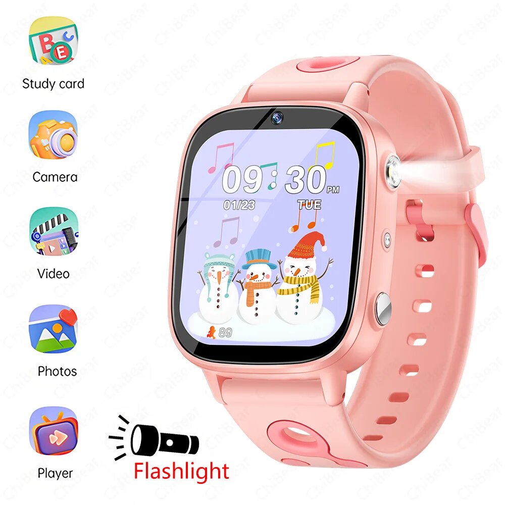Детские умные часы Xiaomi 2025 с SIM-картой pink