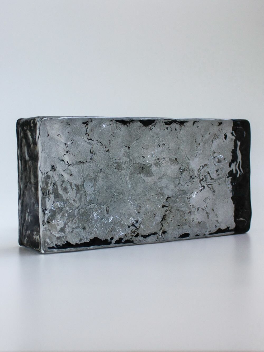 Стеклоблок Ice Crystal 20x10x5 см, серо-чёрный, стеклянный кирпич