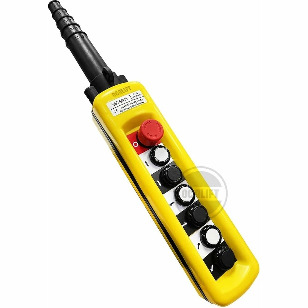 Пульт управления OCALIFT 6 кнопок, 1 скорость, стоп, IP55 для кран балки (A6713) COPP-A6713 — фото 1