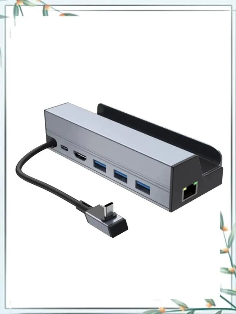 (J M X W) 6-В-1 USB-C Концентратор, Док-Станция 1000 Мбит/С, 4K@60Hz Для (OLED)