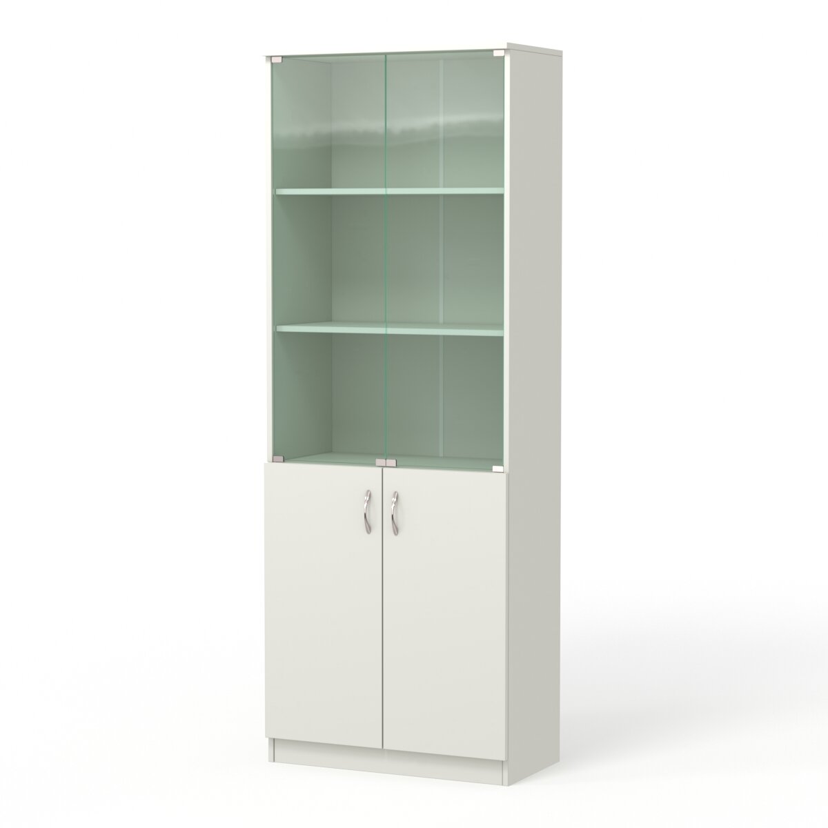 Шкаф офисный со стеклом ШВ-56, Белый. Производитель товара - компания Westcom.