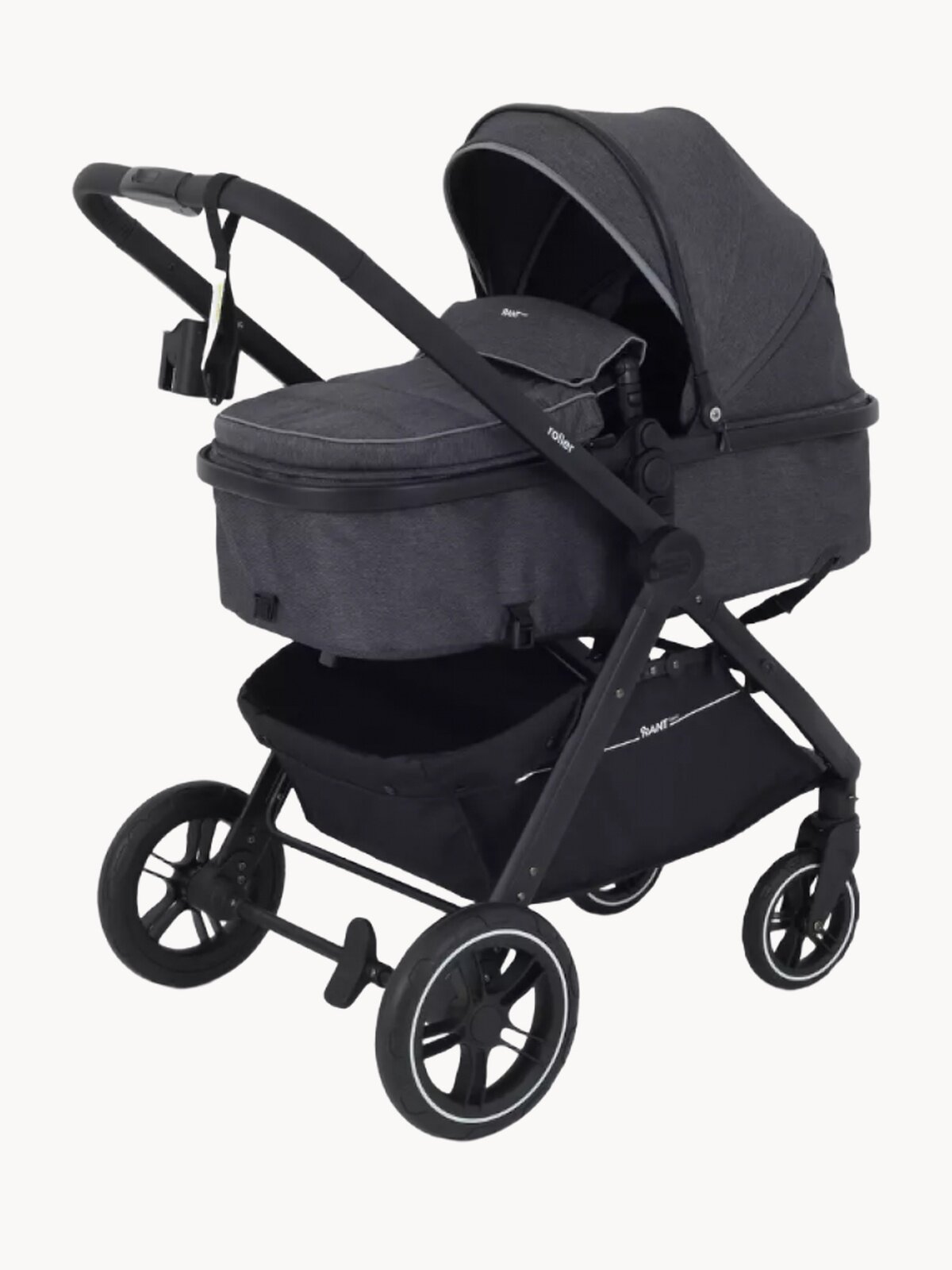 Коляска для новорожденных 2 в 1 Rant basic Roller трансформер с перекидной ручкой детская всесезонная RA161 Grey