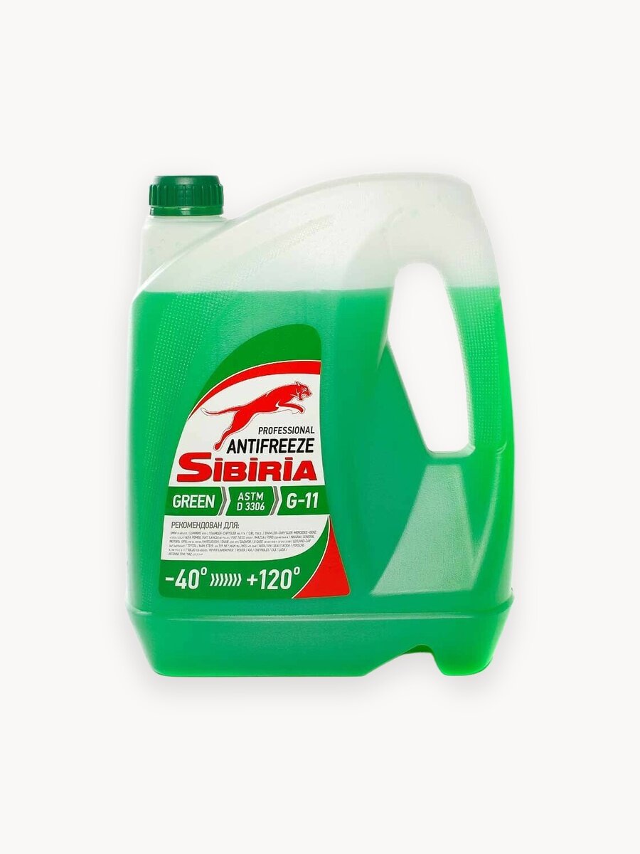 Антифриз Sibiria -40, G11, силикатный, зеленый, 5 кг