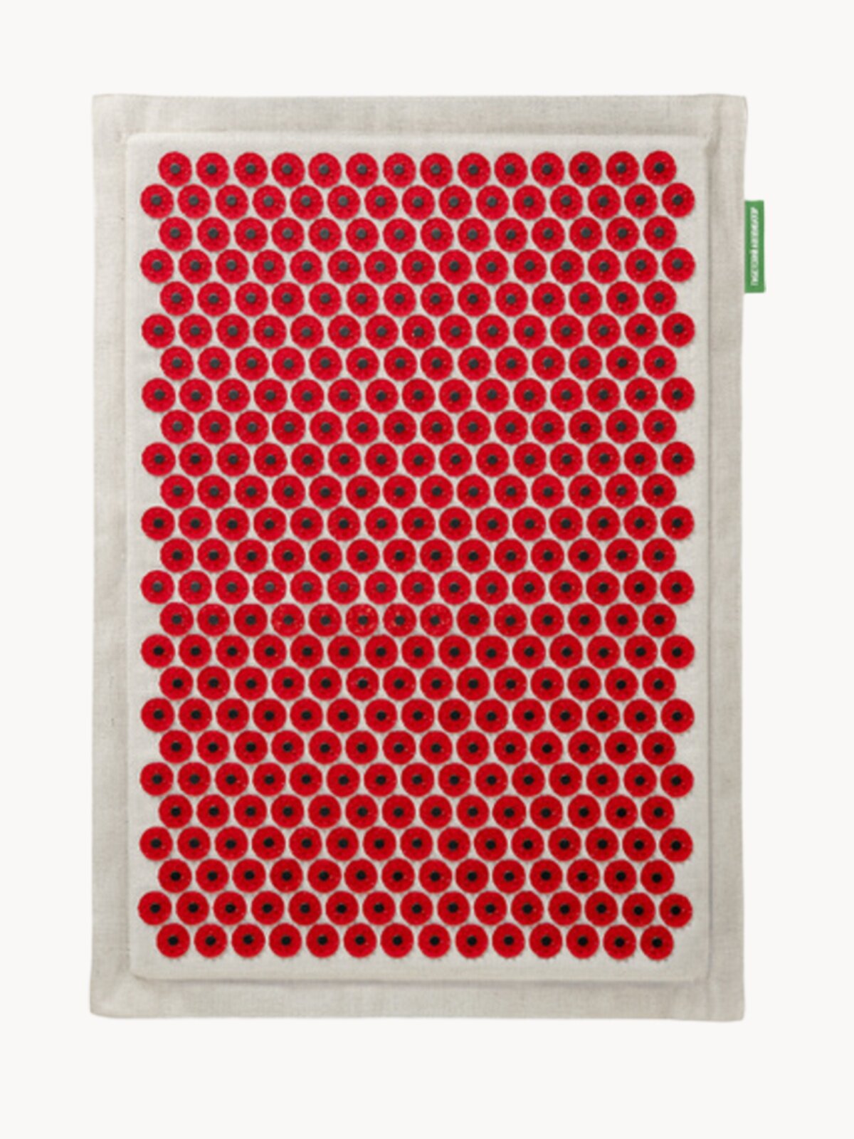 Аппликатор Кузнецова, Тибетский акупунктурный массажный коврик 41*60 см, менее острые иглы с магнитами, красный