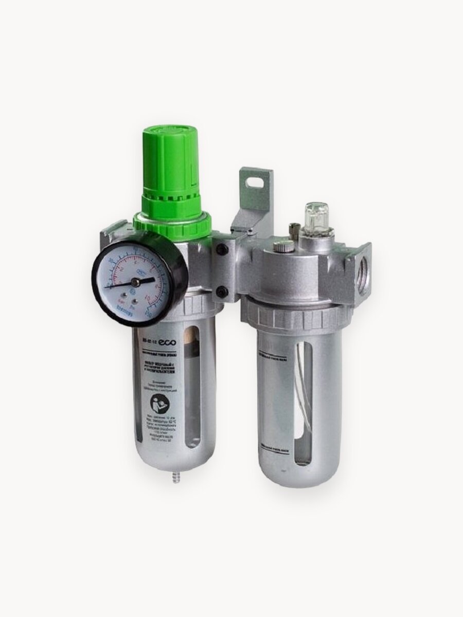 Фильтр воздушный ECO с регулятором давления и маслораспылителем 1/2" (AU-02-12)