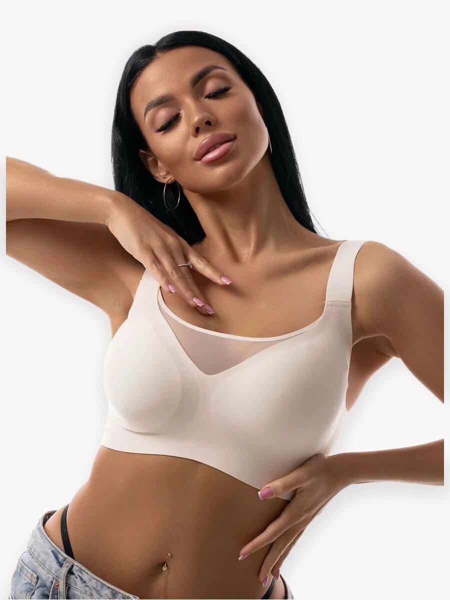 Бюстгальтер Нижнее белье женское/Бесшовный бюстгальтер большие размеры