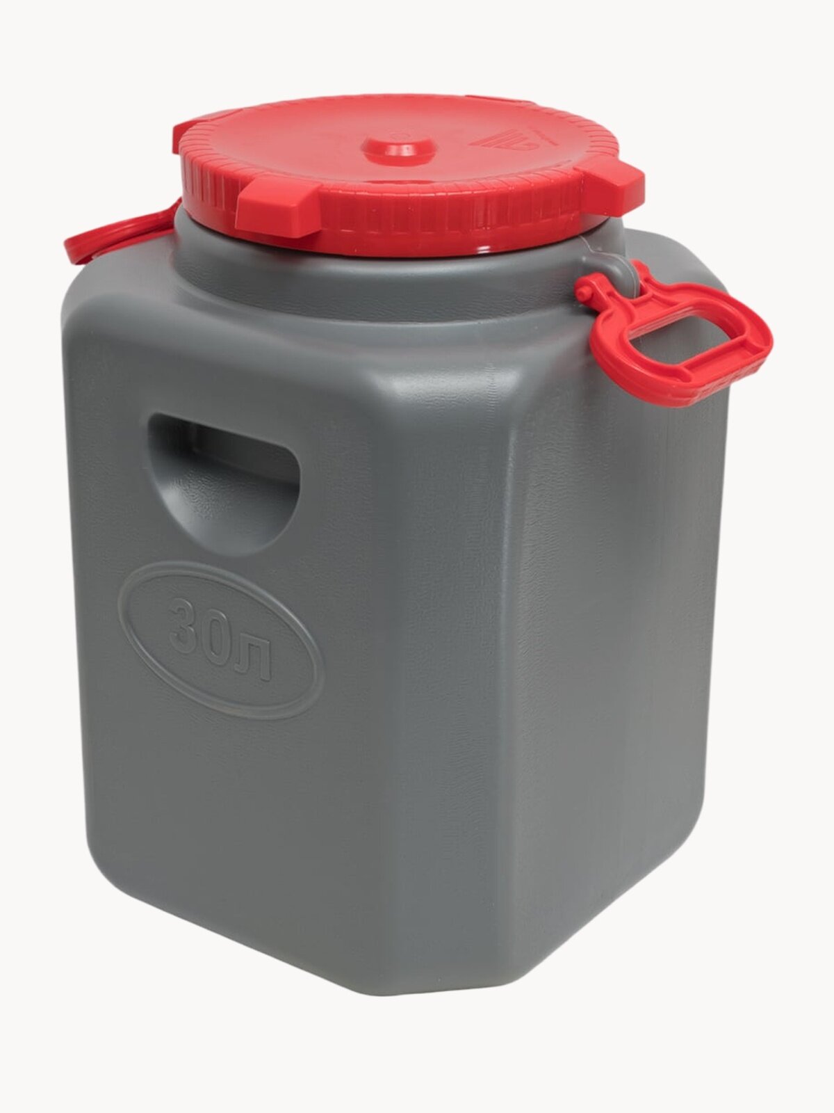 Канистра-бочка ЗПИ «Альтернатива» "Эконом" 30л горловина 215мм, с навесными ручками микс М8330