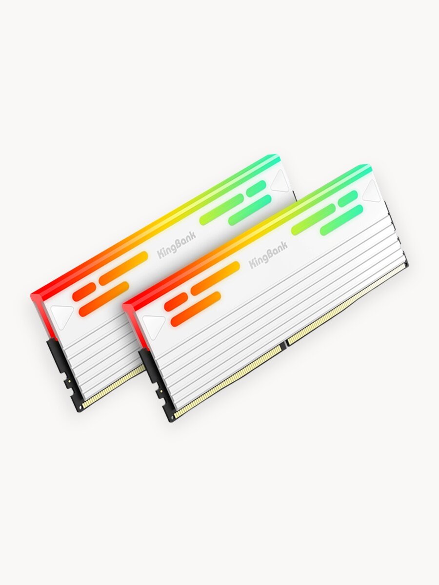 KingBank Оперативная память DDR5 White StarBlade RGB 6000МГц Белый RGB DRAM(Hynix M-Die C28) 2x24 ГБ (K5.01. FLM5EM9501)